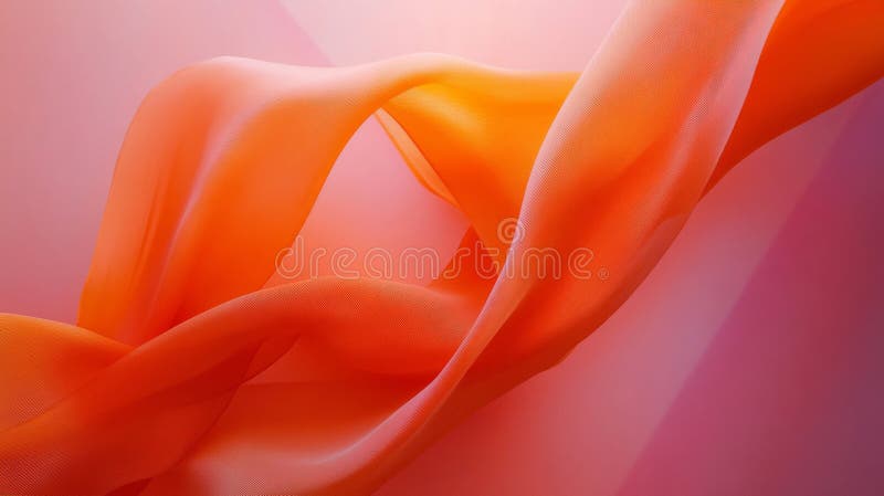 Abstract Wavy Orange Fabric Texture with Soft Pink Background for ...