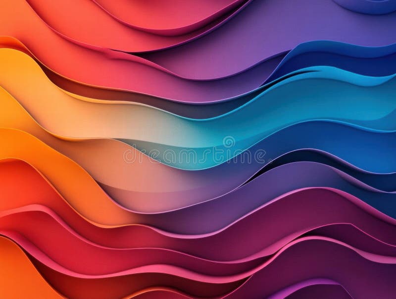 Abstract Wavy Paper Background with Vibrant Colors Stock Image - Image ...