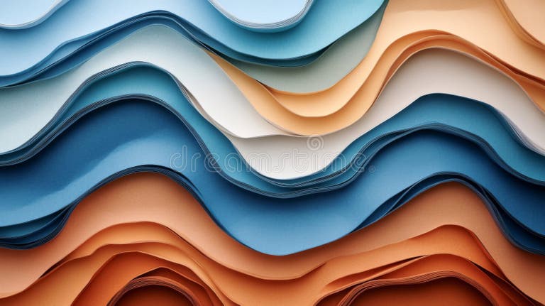 Abstract Wavy Paper Texture Background Stock Illustration ...