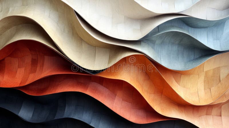 Abstract Wavy Paper Texture Background Design Stock Illustration ...