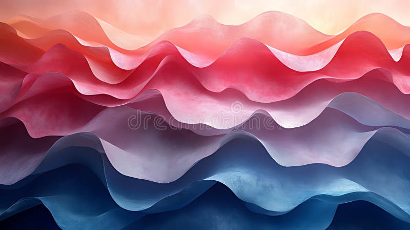 Abstract Wavy Paper Texture Sunset Backdrop Design Stock Illustration ...