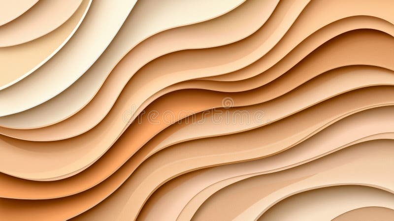 Abstract Wavy Paper Texture in Warm Neutral Tones Stock Illustration ...