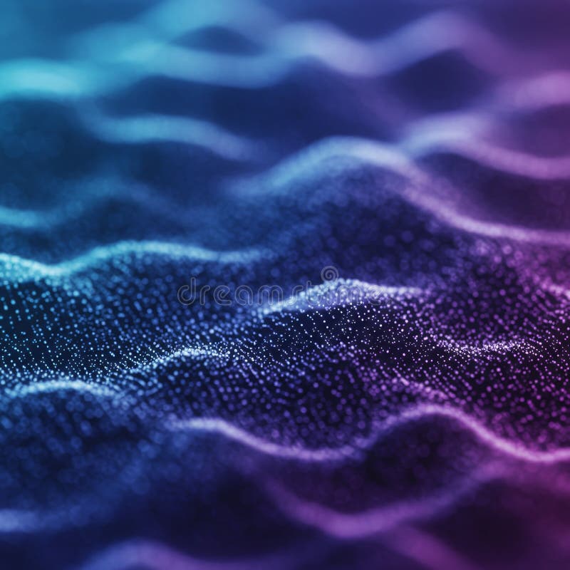 Abstract Wavy Particle Background with Blue Purple Gradient Stock ...