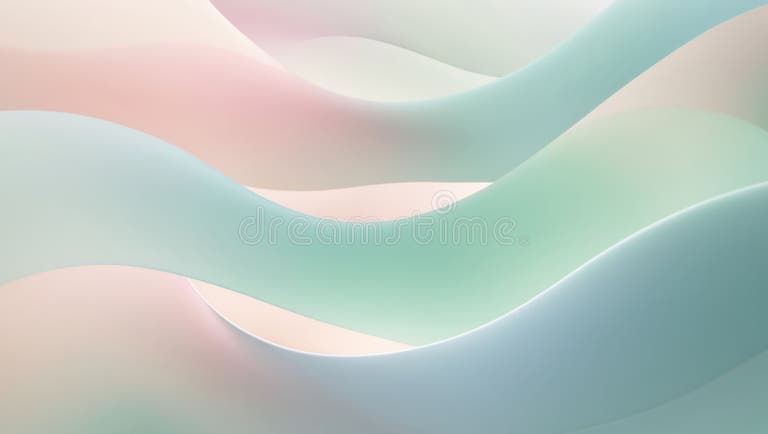 Abstract Wavy Pastel Color Background Design Stock Image - Image of ...