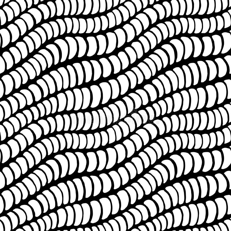 Abstract Wavy Pattern, Black and White Hand Drawn Lines Pattern, Fabric ...