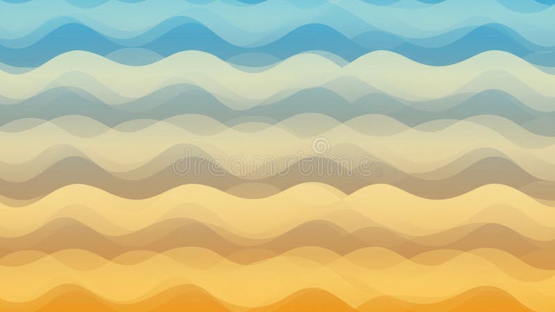 Abstract Wavy Pattern in Blue and Gold Gradient Colors Background Stock ...