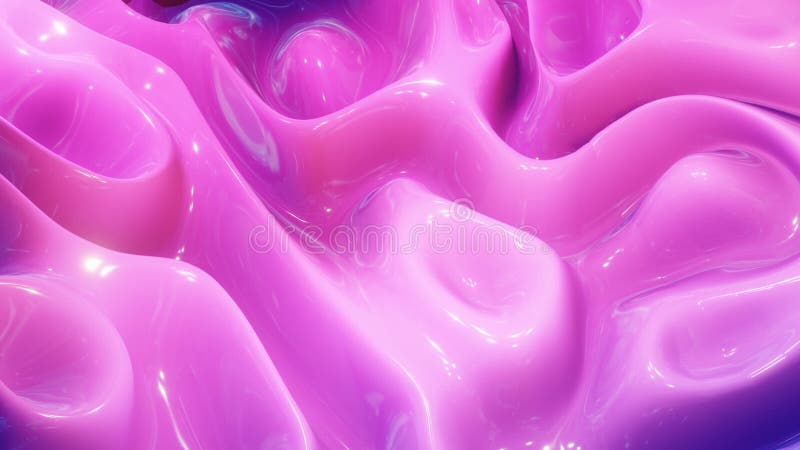 Looped Festive Liquid BG in 4k. Abstract Wavy Pattern on Bright Glossy ...