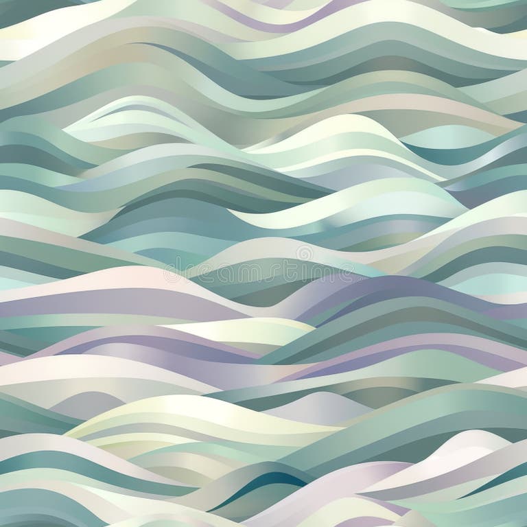 Abstract Wavy Pattern in Cool Pastel Tones for Modern Backdrop Stock ...