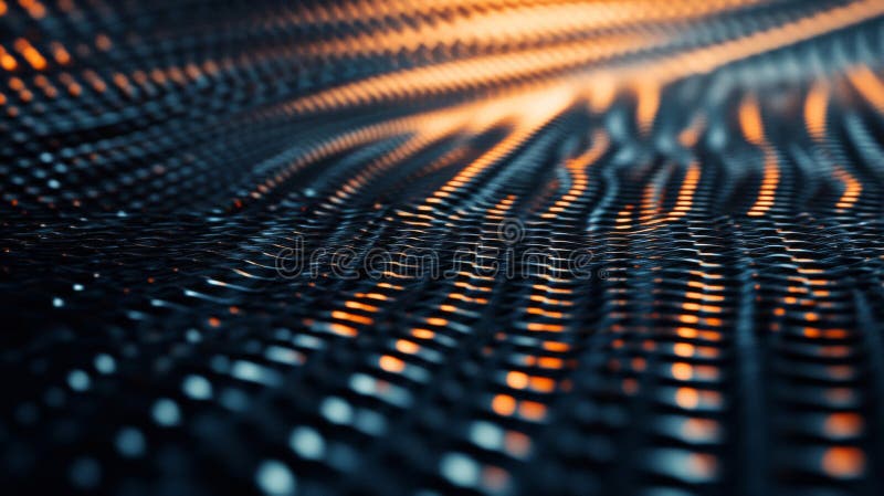 Abstract Wavy Pattern of Dark Blue and Orange Mesh Stock Illustration ...