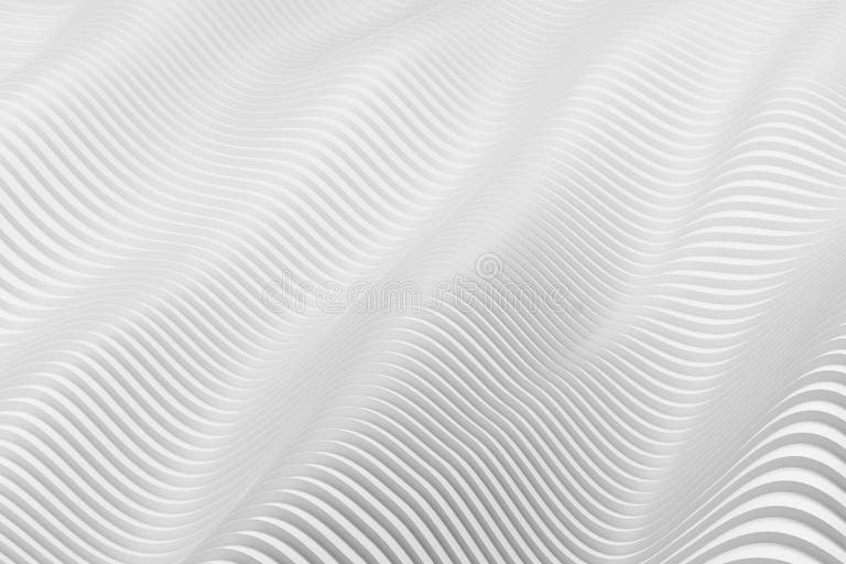 Abstract Wavy Pattern in Futuristic Minimalism. 3d Render Stock ...
