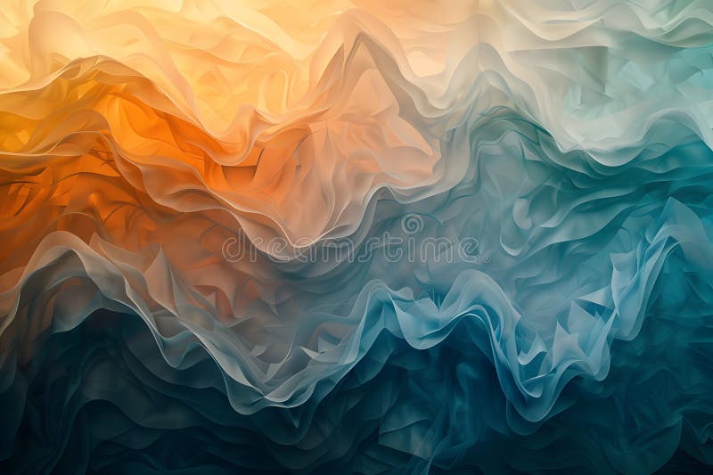 Abstract Wavy Pattern with Gradient Colors Representing Fluidity and ...