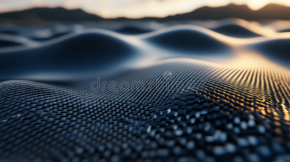 Abstract Wavy Pattern of Interlocking Black and Blue Squares Stock ...