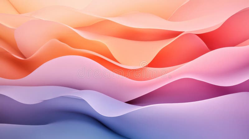 Abstract Wavy Pattern in Pastel Colors Stock Illustration ...