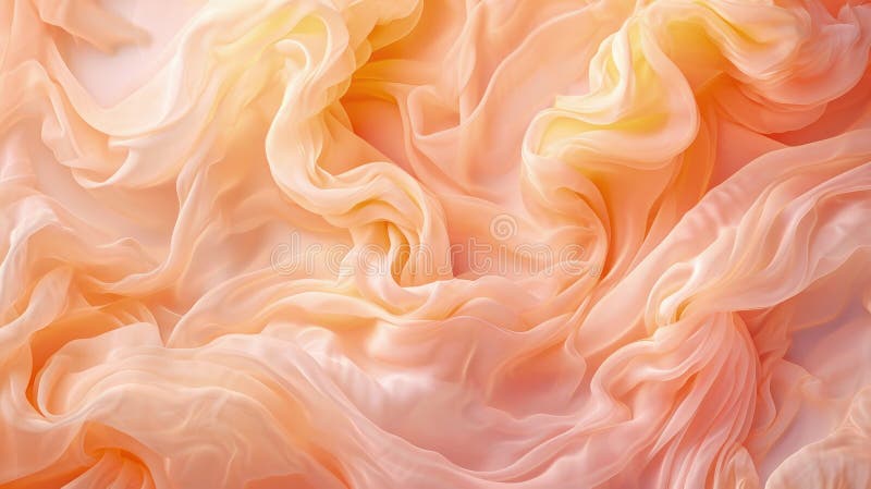 Abstract Wavy Pattern of Peach Color Textile, Soft Fabric Texture ...
