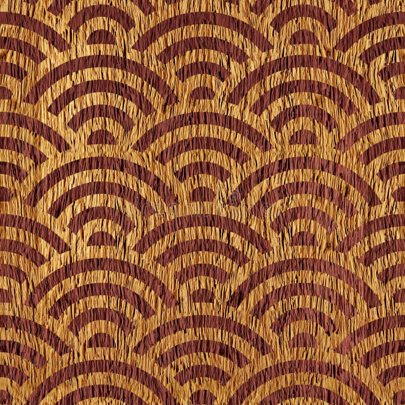Decorative Wavy Pattern - Seamless Background - Orange Yellow Surface ...