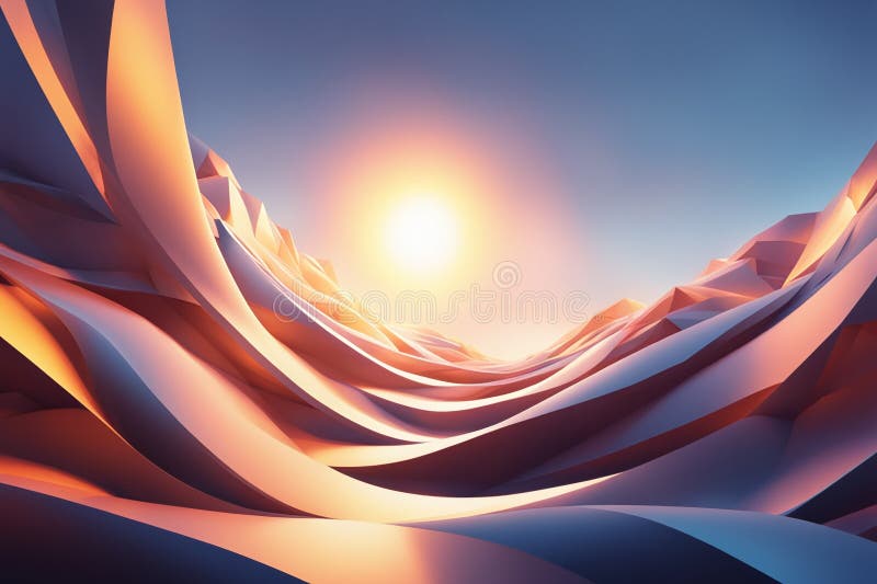 Abstract Wavy Pattern Sun Light Wallpaper Stock Illustration ...