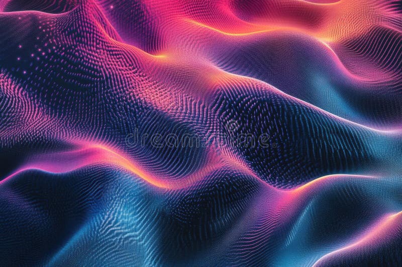 Abstract Wavy Pattern in Vibrant Colors Stock Image - Image of graphic ...
