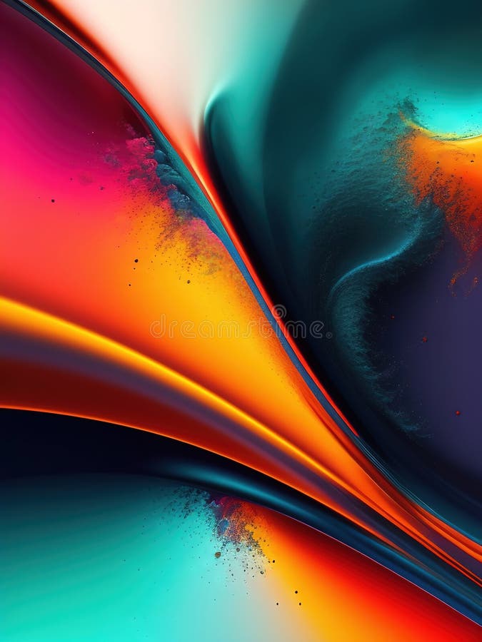 Abstract Wavy Pattern in Vivid Colors Stock Illustration - Illustration ...