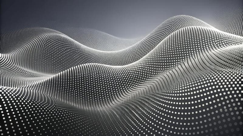 Abstract Wavy Pattern of White Dots on Dark Background, Ideal for ...