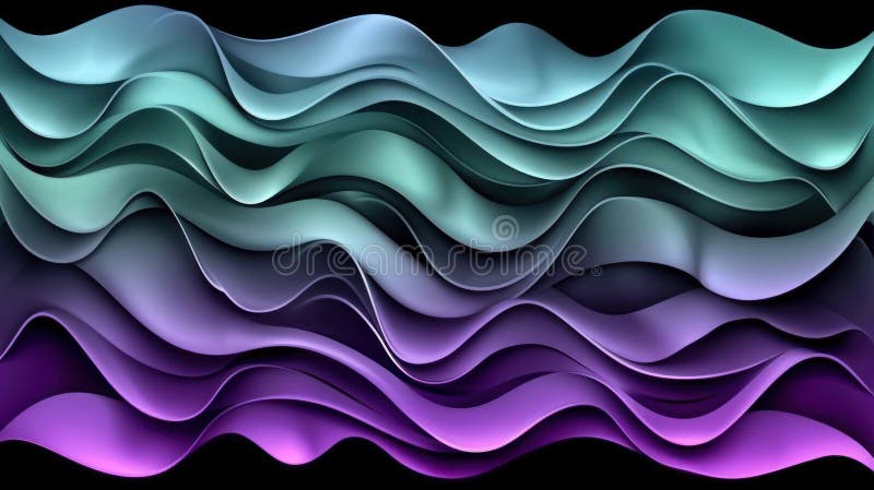 Abstract Wavy Patterns In Gradient Colors Create A Dynamic Visual