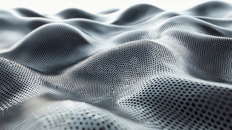 Abstract Wavy Patterns in Mesh Texture Showcasing Depth and Dimension ...
