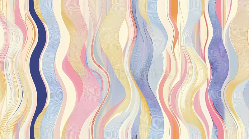 Subtle Wavy Patterns Create Serene Visual Experience Soft Light Stock ...