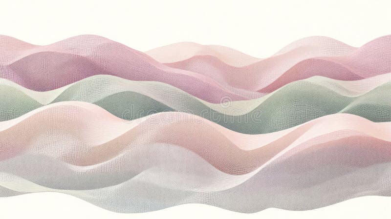 Abstract Wavy Patterns in Soft Pastel Colors, Creating a Serene and ...