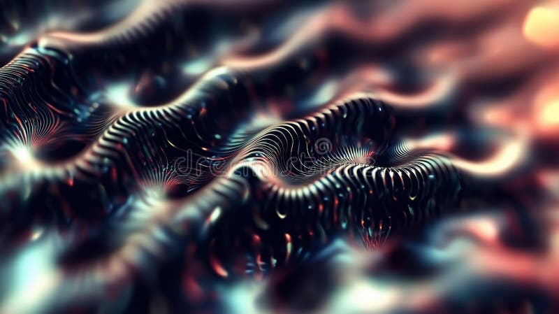 Abstract Wavy Patterns in Vibrant Colors Create a Mesmerizing Visual ...