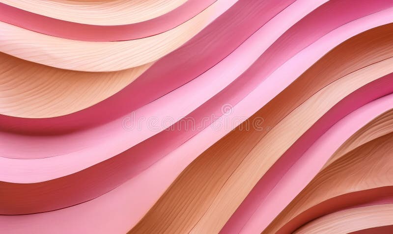Abstract, Wavy, Pink Background with Wood Texture. Stock Photo - Image ...