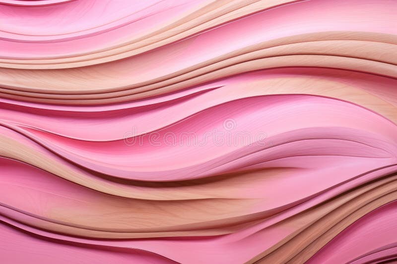 Abstract, Wavy, Pink Background with Wood Texture. Stock Image - Image ...