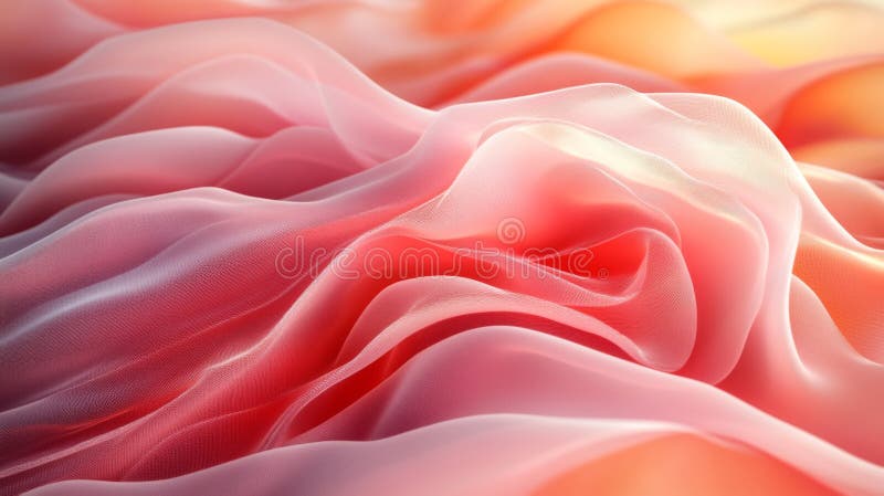 Abstract Wavy Pink and Orange Fabric Texture Stock Illustration ...