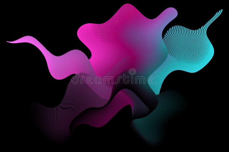 Colorful Wavy Blob stock illustration. Illustration of asymmetrical ...