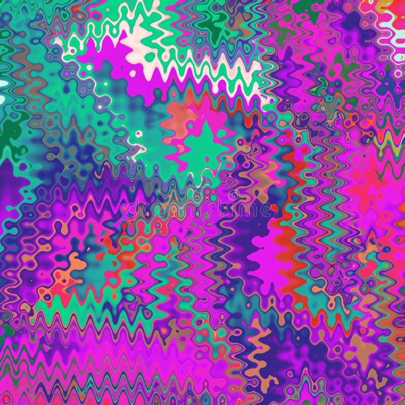 Wavy Psychedelic Blend stock illustration. Illustration of jagged ...