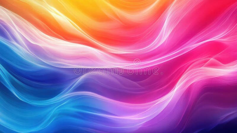 Abstract Wavy Rainbow Background Stock Illustration - Illustration of ...