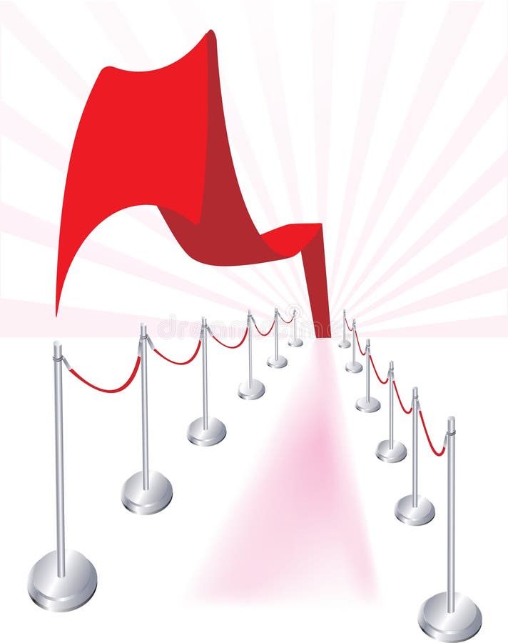 Abstract Wavy Red Carpet Picture. Image: 7715327