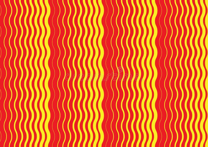 An Abstract Wavy Red and Yellow Pattern Cover Design Stock Illustration ...