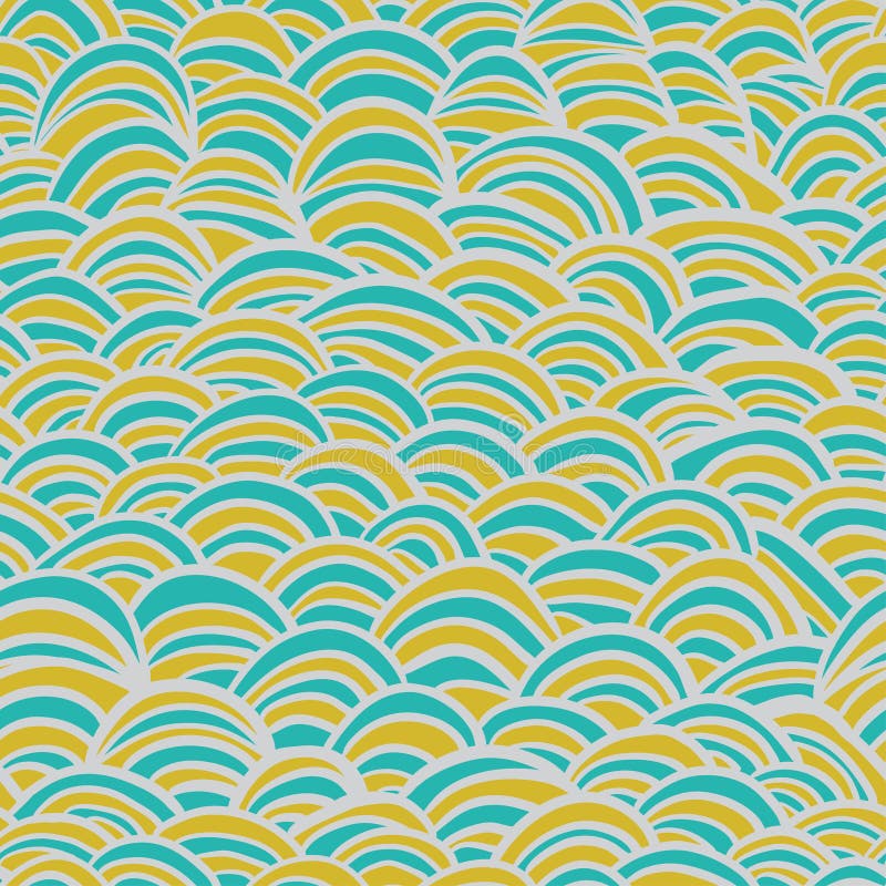 Abstract Wavy Seamless Pattern. Stock Illustration - Illustration of ...