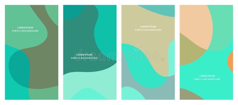 Abstract Wavy Set Background. Design with Pastel Color Stock Vector ...