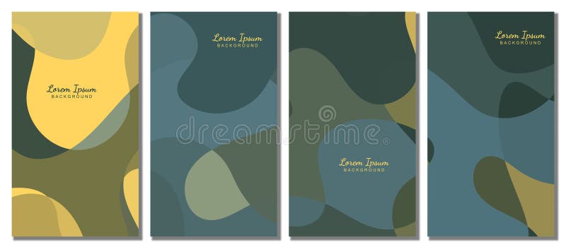 Abstract Wavy Set Background. Design with Winter Color Stock Vector ...
