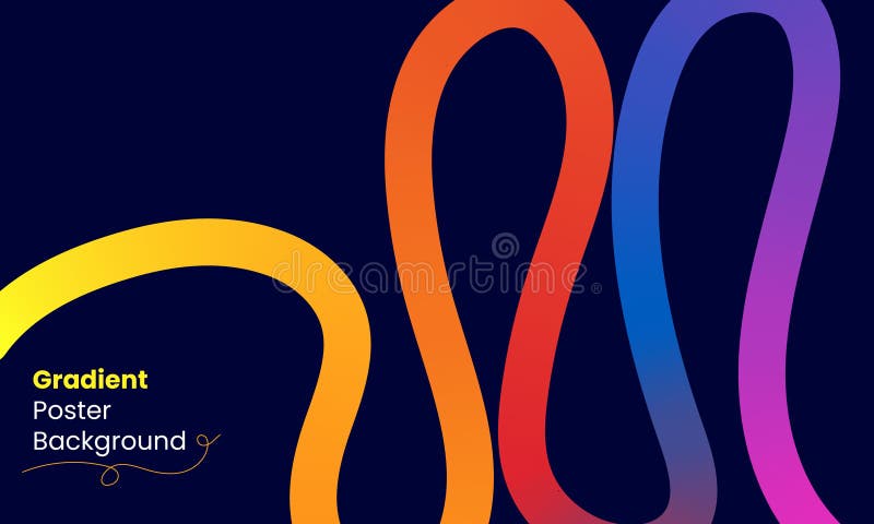 Abstract Wavy Shape with Colorful Gradient. Vector Illustration Stock ...