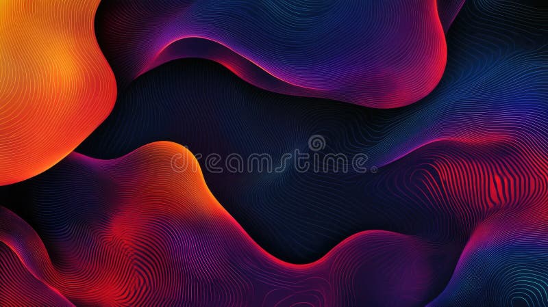Abstract Wavy Shapes Background Stock Image - Image of abstract, visual ...