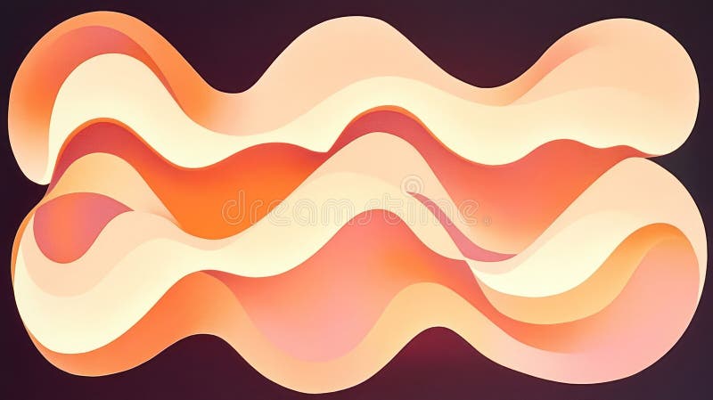 Abstract Wavy Shapes in Warm Colors Create a Soothing Visual Flow Stock ...