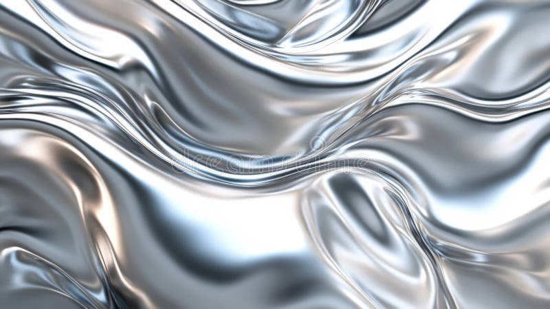 Abstract Wavy Silver Fabric Texture Stock Illustration - Illustration ...