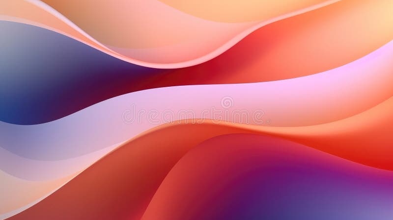 Abstract Wavy Smooth Lines Background. Generative AI Stock Illustration ...