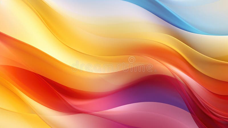 Abstract Wavy Smooth Lines Background. Generative AI Stock Illustration ...