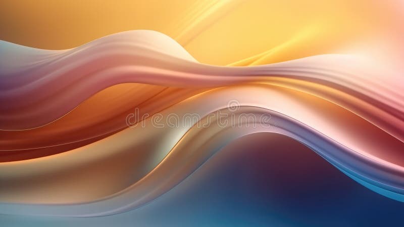 Abstract Wavy Smooth Lines Background. Generative AI Stock Illustration ...