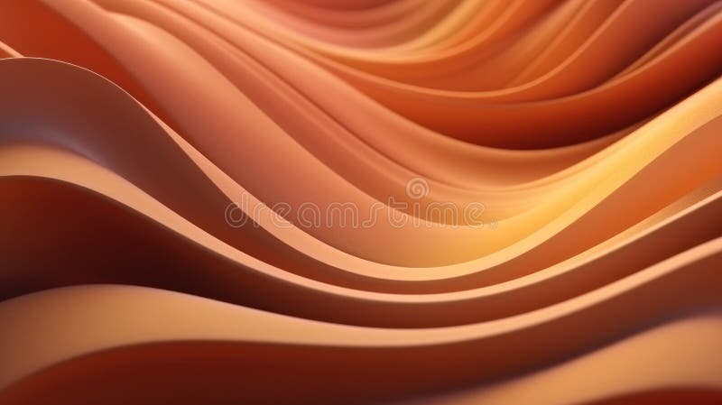 Abstract Wavy Smooth Lines Background. Generative AI Stock Illustration ...