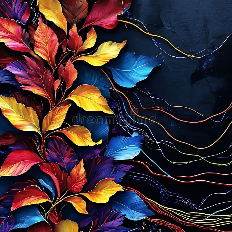 Abstract Wavy Sparkling Bending Light Composition Background Stock ...