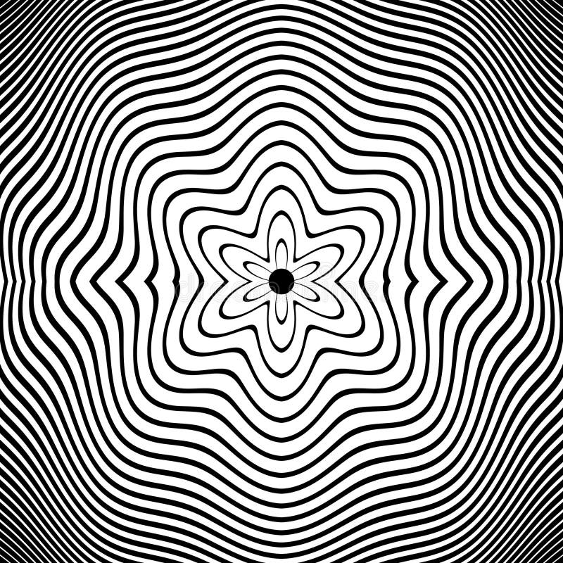 Abstract Wavy Striped Lines Pattern with 3D Illusion Effect Stock ...