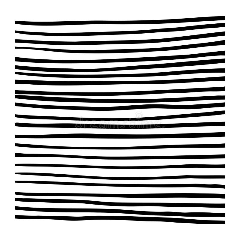 Abstract Wavy Stripes Pattern. Hand Drawn Texture. Irregular Lines ...